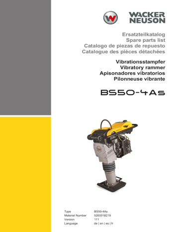 Wacker Neuson BS50-4As Parts Manual | Manualzz