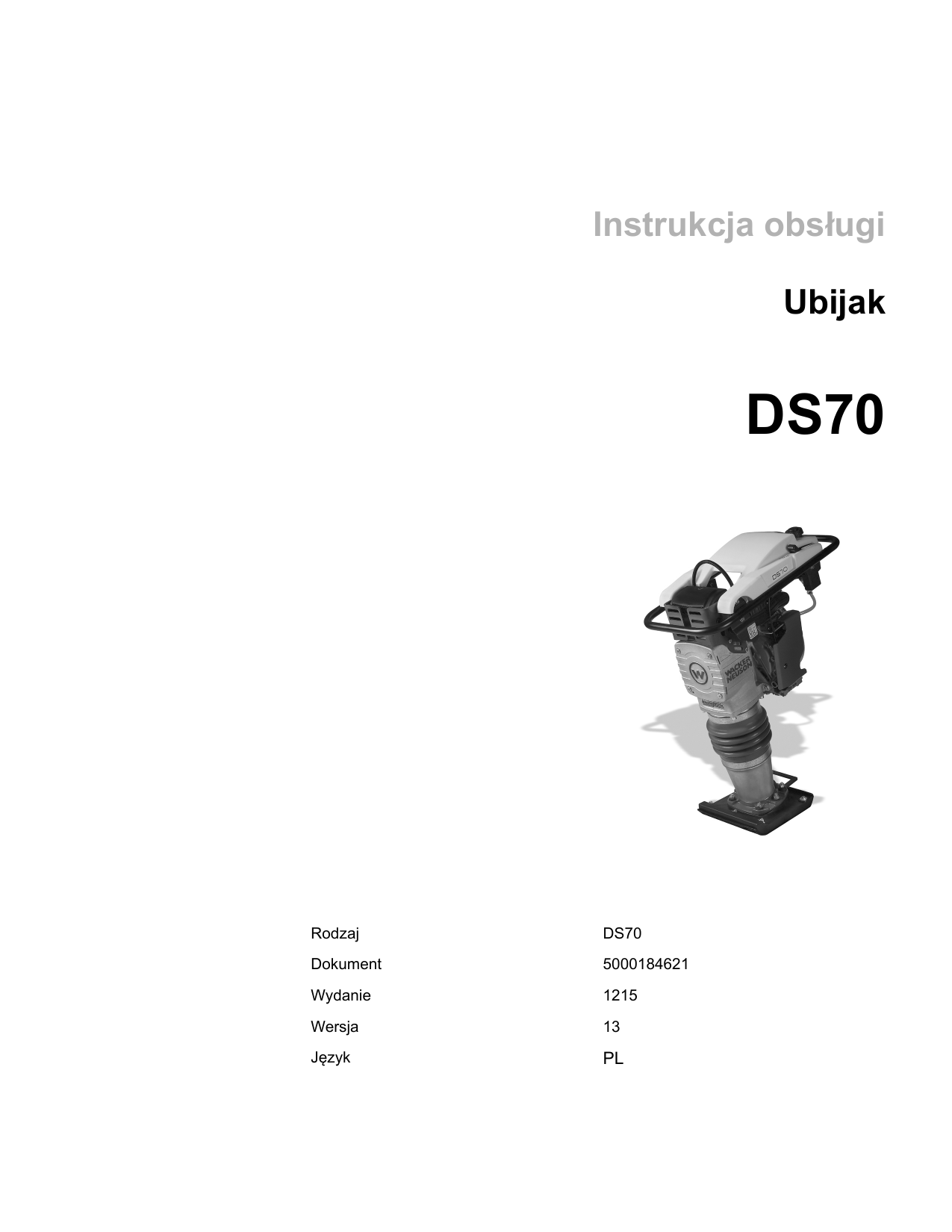 Wacker Neuson DS70 User manual | Manualzz