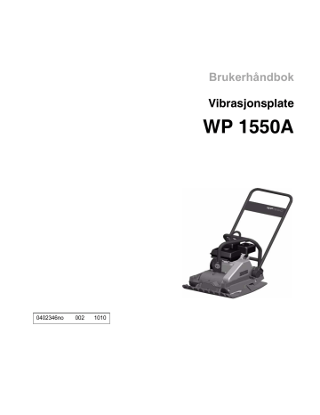 Wacker Neuson WP1550A Single direction Vibratory Plate Brugermanual ...