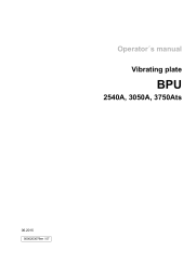 Wacker Neuson BPU 3750Ats US - Operator's manual, Parts Manual, Owner's ...