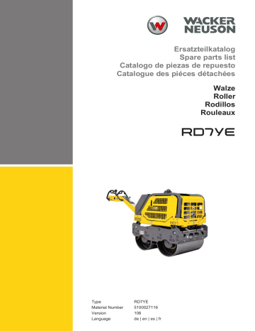 Wacker Neuson RD7Ye Tandem Roller Manual de usuario | Manualzz