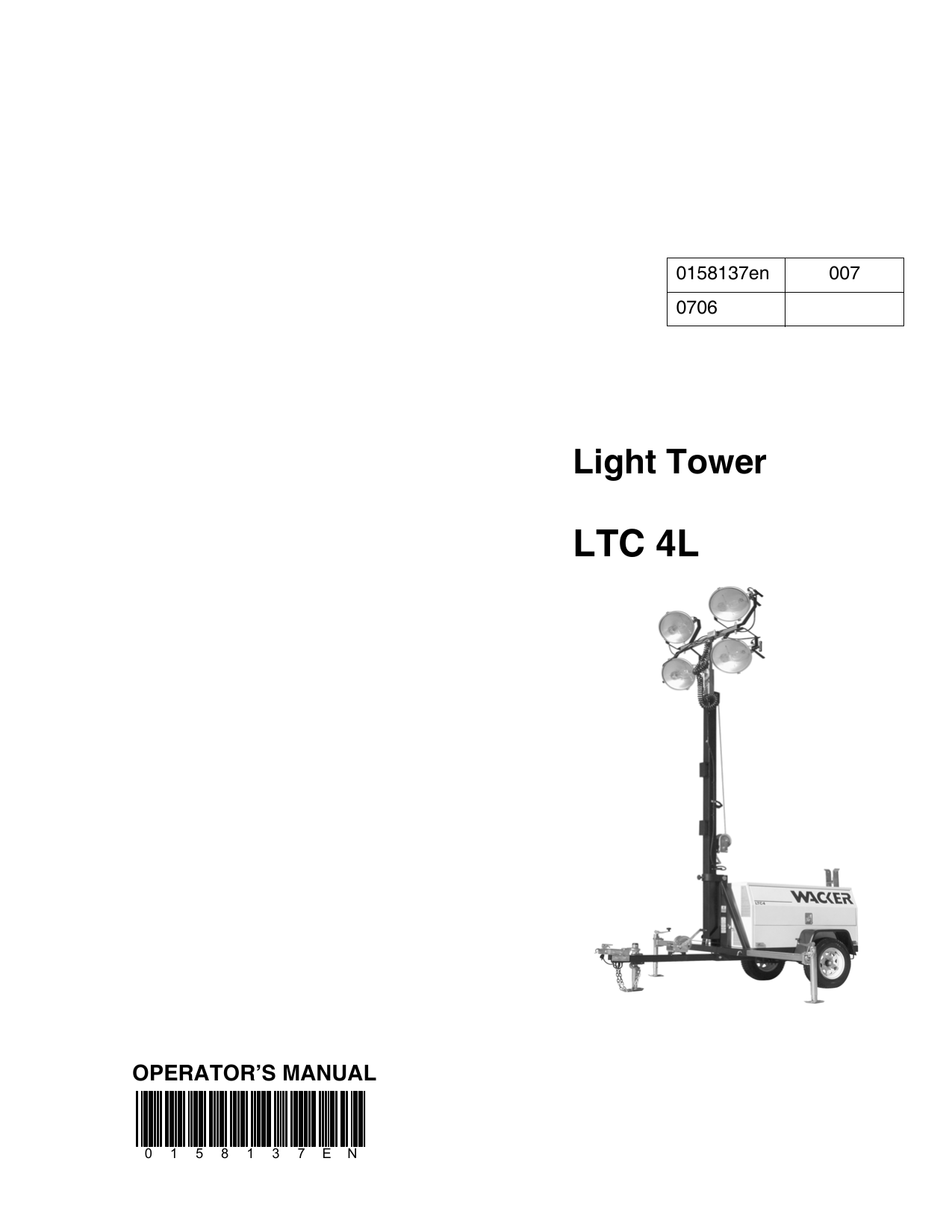 Wacker Light Tower Ltc4 | Shelly Lighting