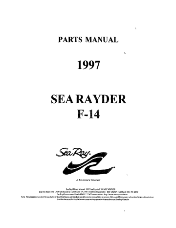 Sea Ray 1997 SEA RAYDER F 14 Parts Manual | Manualzz