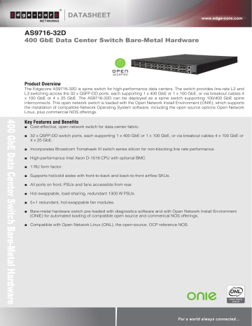 Edge-Core AS9716-32D 400G Datasheet | Manualzz