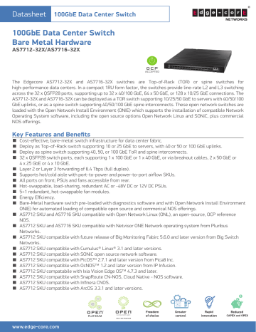 Edge-Core AS7712-32X 100G Datasheet | Manualzz