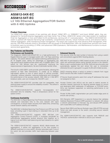 Edge-Core AS5812-54T-EC L3 Switch Datasheet | Manualzz