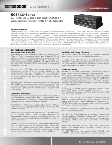 Edge-Core ECS4120-28Fv2-I L2 Switch Datasheet | Manualzz