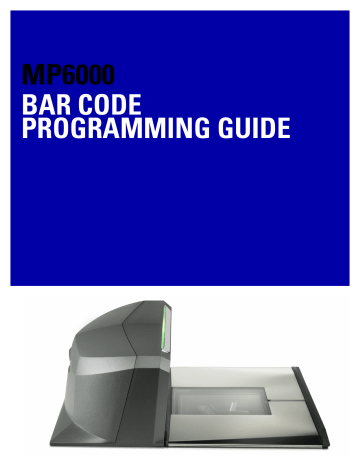 MP6000 BAR CODE PROGRAMMING GUIDE. Zebra MP6000 | Manualzz