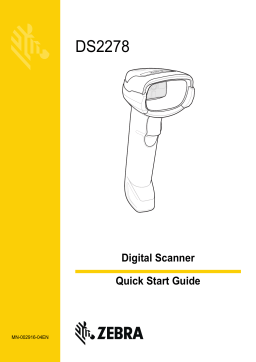 Zebra DS2278 - Quick start Guide, Reference guide, User Guide