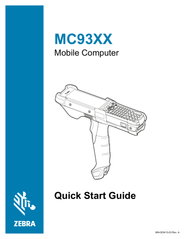 Zebra MC93XX Quick Start Guide | Manualzz