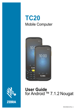 Zebra TC20 - User Guide, Owner's manual, Quick start Guide
