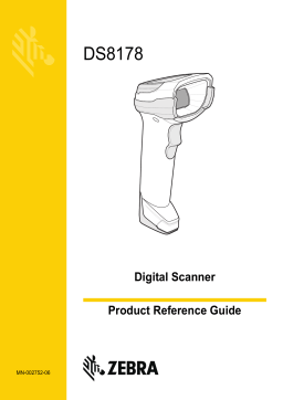 Zebra DS8178 - Reference guide, Quick start Guide, User Guide