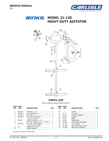 Binks Agitators-Direct Drive Manual | Manualzz