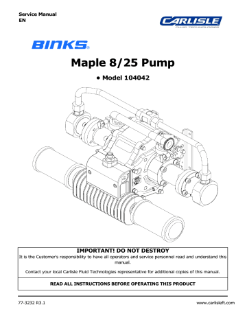 Binks Maple Pumps Manual | Manualzz