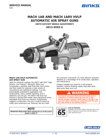 Binks MACH 1A Manual | Manualzz