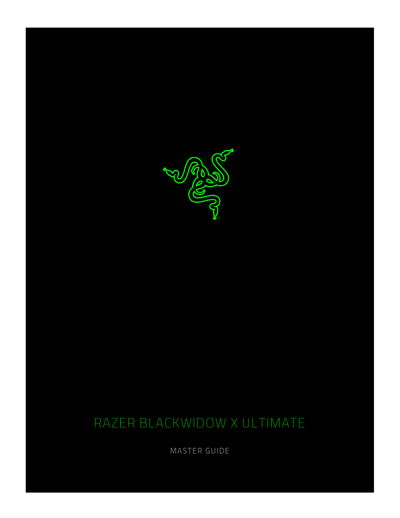 Razer BlackWidow X Ultimate Keyboard Guide | Manualzz