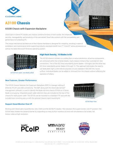 ClearCube A3100 Chassis Datasheet | Manualzz