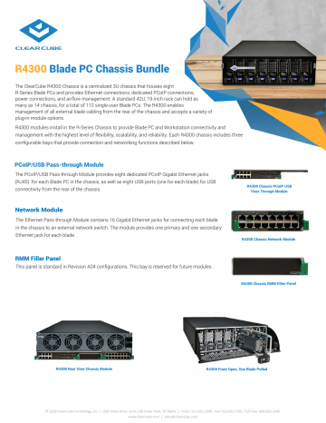 ClearCube R4300 Chassis Datasheet | Manualzz