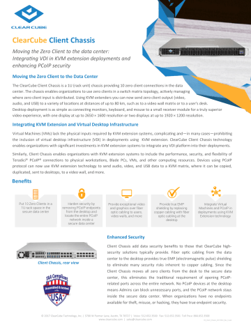 ClearCube Client Chassis Datasheet | Manualzz