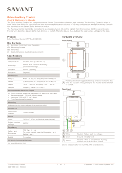 Savant WP3-SW0002-00 - Reference guide | manualzz.com