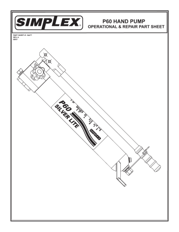 Simplex P60 - 54477 Repair Part Sheet | Manualzz