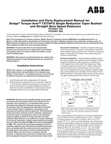 Dodge Torque-Arm TXT/HTX Single Reduction Taper Bushed and Straight ...