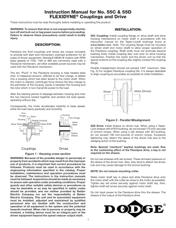 Dodge No. 55C & No. 55D Flexidyne Couplings and Drives Owner's Manual ...