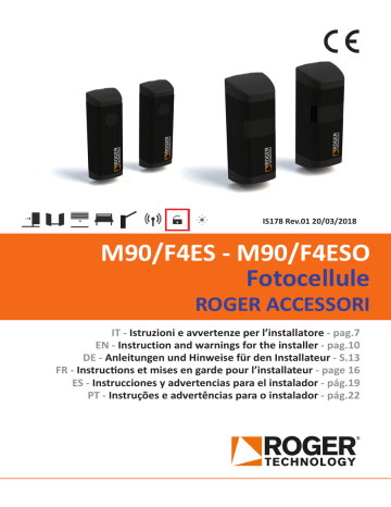 Roger Technology M90/F2ES0 Installationsanleitung | Manualzz