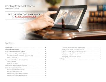 Control4 Intercom Guide | Manualzz