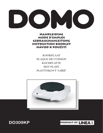 Domo DO309KP Cooking plate Instruction Booklet | Manualzz
