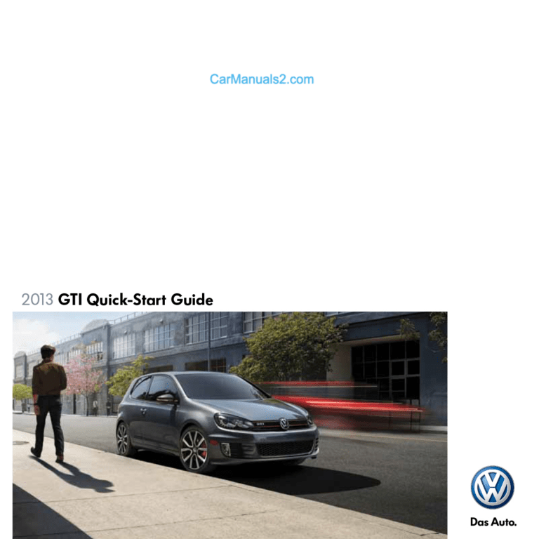 Volkswagen 2013 Volkswagen Golf GTI User manual | Manualzz