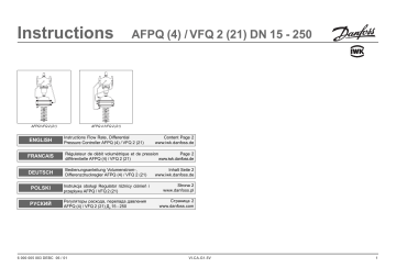 Danfoss AFPQ / VFQ2 Operating instrustions | Manualzz