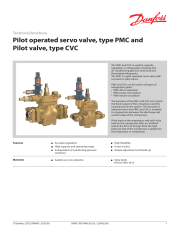 Danfoss Pilot operated servo valve, type PMC and Pilot valve, type CVC ...