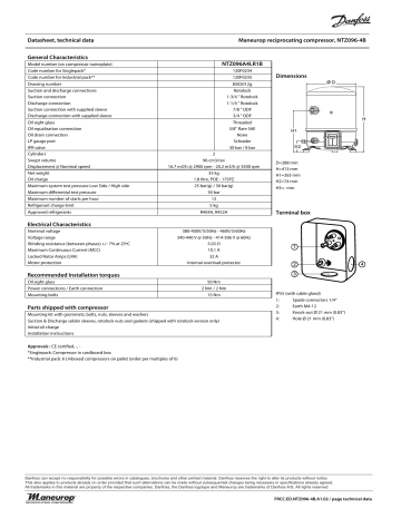 Danfoss NTZ096-4B Data Sheet | Manualzz