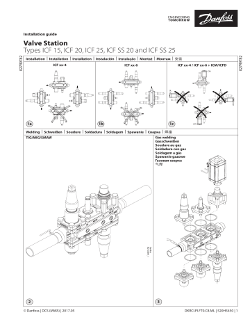 Danfoss ICF valve station, types ICF 15, ICF 20, ICF 25, ICF SS 20 and ...