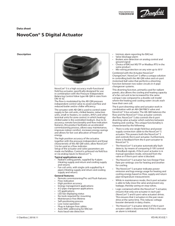 Danfoss NovoCon S Data Sheet | Manualzz