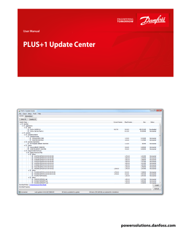 Danfoss PLUS+1 Update Center Operating Guide | Manualzz