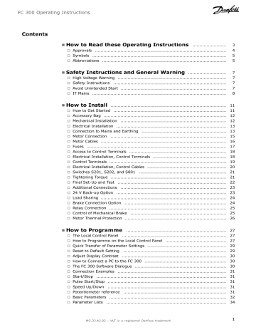 Danfoss VLT® AutomationDrive Operating Operating Guide | Manualzz
