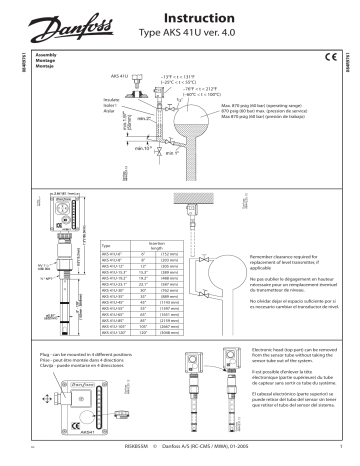 Danfoss AKS 41U ver.4.0 Installation Guide | Manualzz