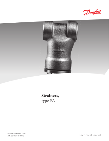 Danfoss Strainers, type FA Data Sheet | Manualzz