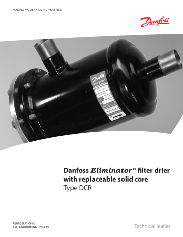 Danfoss Eliminator® filter drier Data Sheet | Manualzz