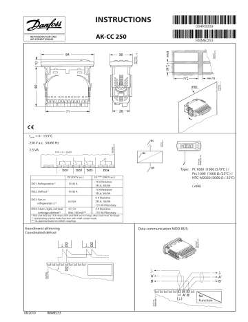 Danfoss AK-CC 250 Installationsvejledning | Manualzz