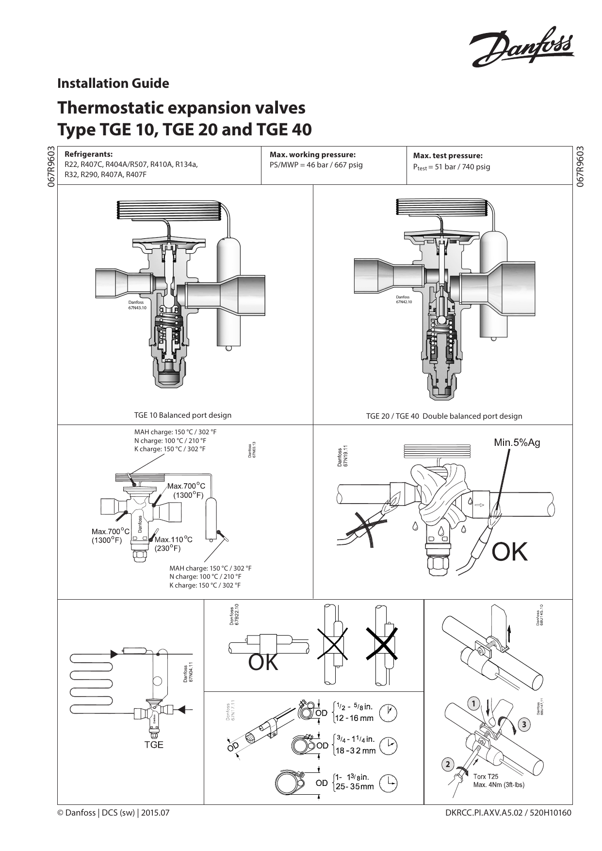 Danfoss Thermostatic Expansion Valves, Type TE TE 55, 52% OFF