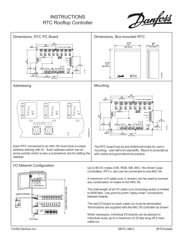 Danfoss RTC Rooftop Control Board Installation Guide | Manualzz