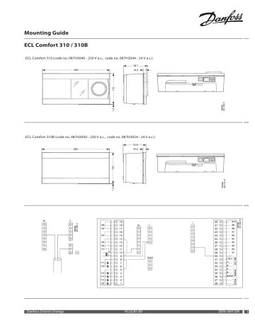 Danfoss ECL Comfort 310/310B Installation Guide | Manualzz