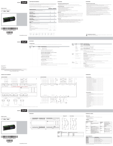 Danfoss MCX15B2 - MCX20B2 programmable controller Guida d'installazione | Manualzz