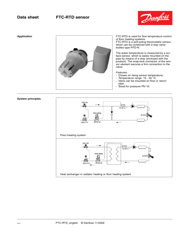 Danfoss FTC-RTD sensor Data Sheet | Manualzz