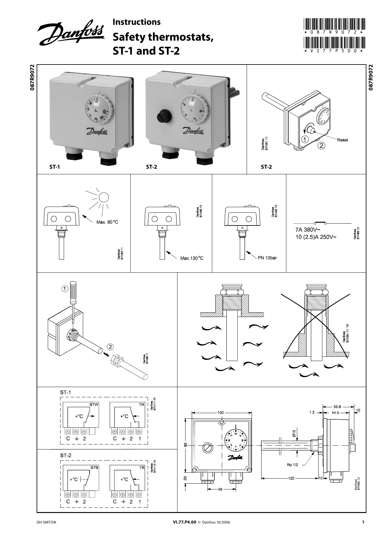 Danfoss ST-1 / ST-2 Operating instructions | Manualzz