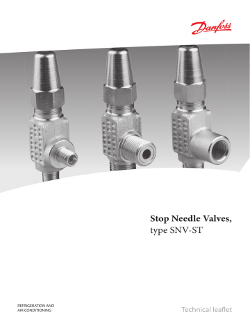 Danfoss Stop needle valves, type SNV-ST Data Sheet | Manualzz