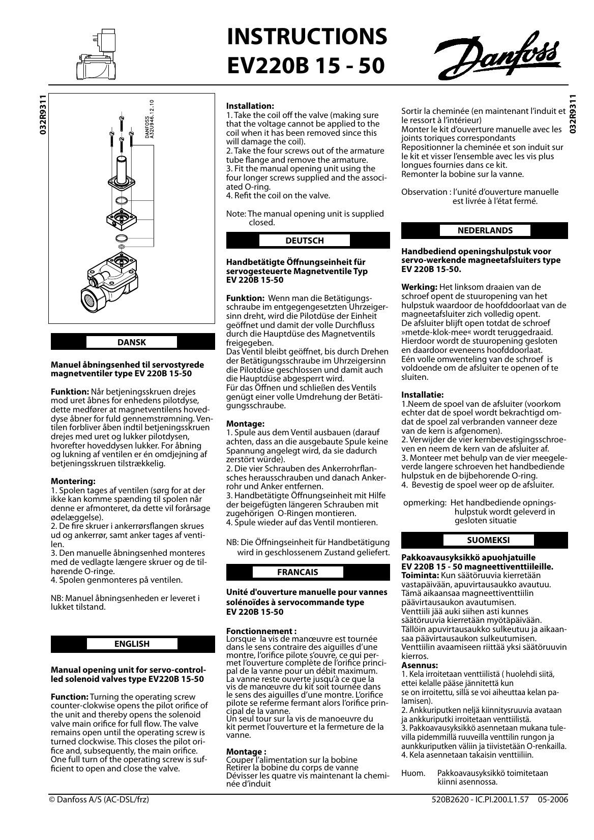 Danfoss EV220B 15-50 Installation Guide | Manualzz
